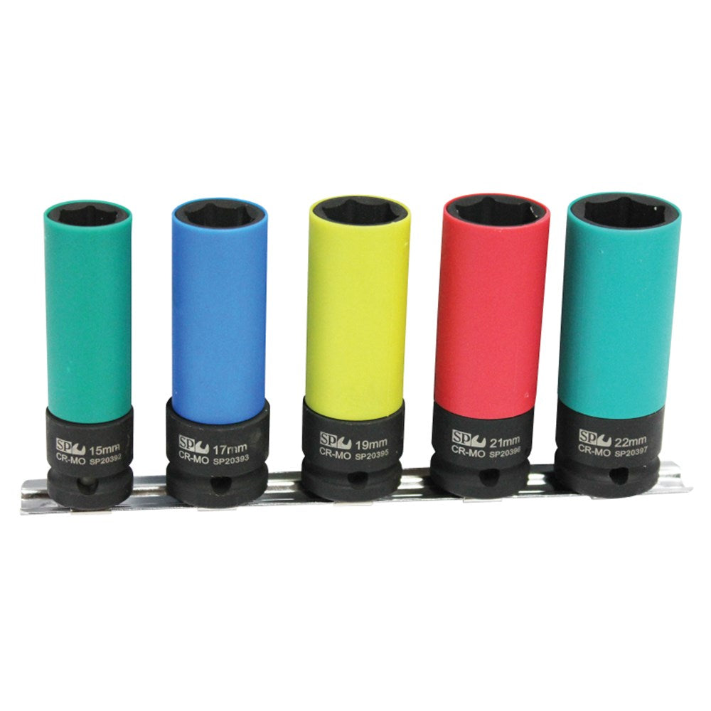 SP Tools 5 Piece 1 2 Inch Drive Impact Wheel Nut Socket Set SP20390