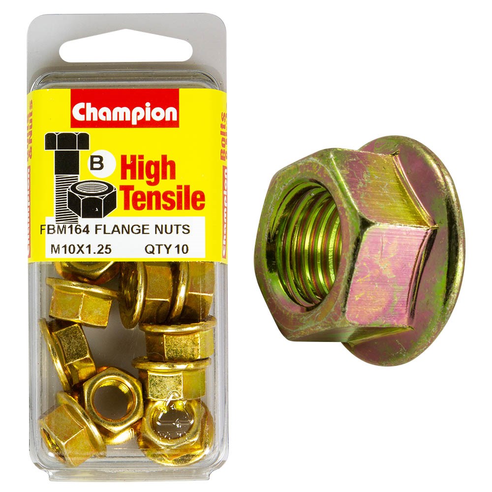 Champion Pack of 10 M10 x 1.25mm High Tensile Grade 8.8, Zinc Plated ...