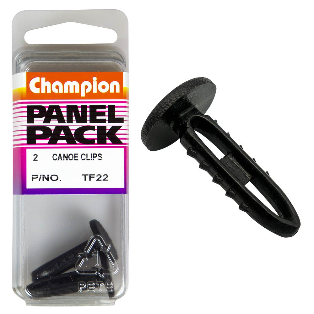 Champion Fasteners Canoe Clips (11mm Head, 26.5mm Length, to Suit 7.5-7.6mm Hole) - Pack of 2 - TF22