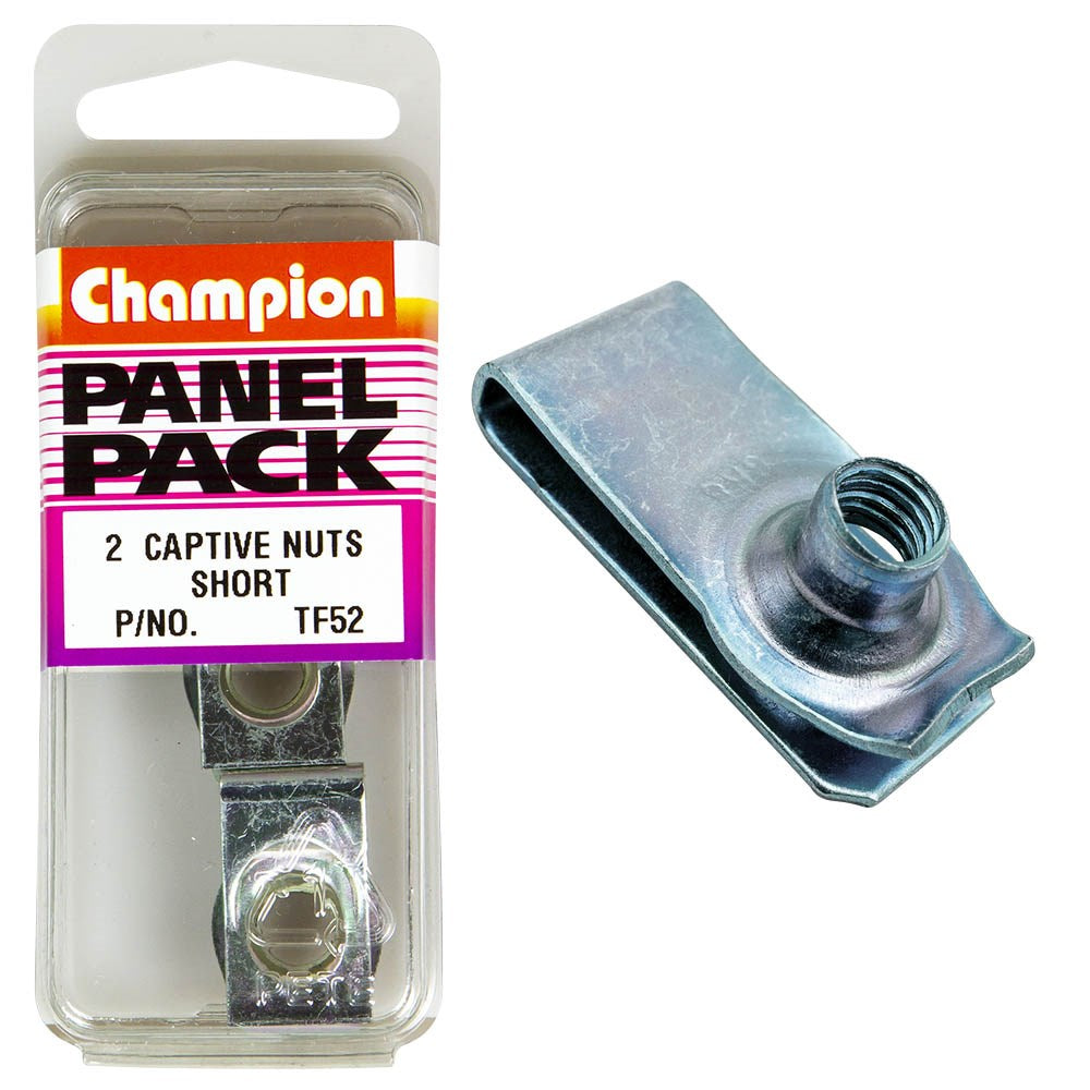 Champion Fasteners Short Captive Nuts (Suits M8x1.25mm Thread) - Pack ...