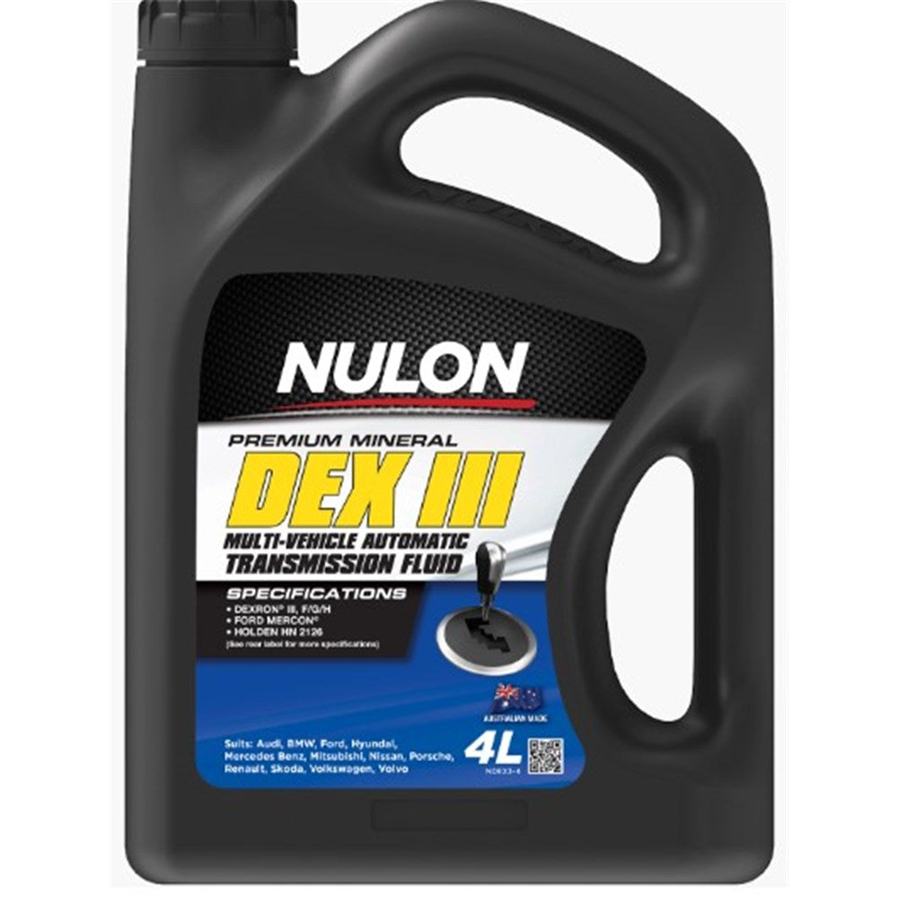 Nulon Premium Mineral Dexron III Automatic Transmission Fluid - 4L ...