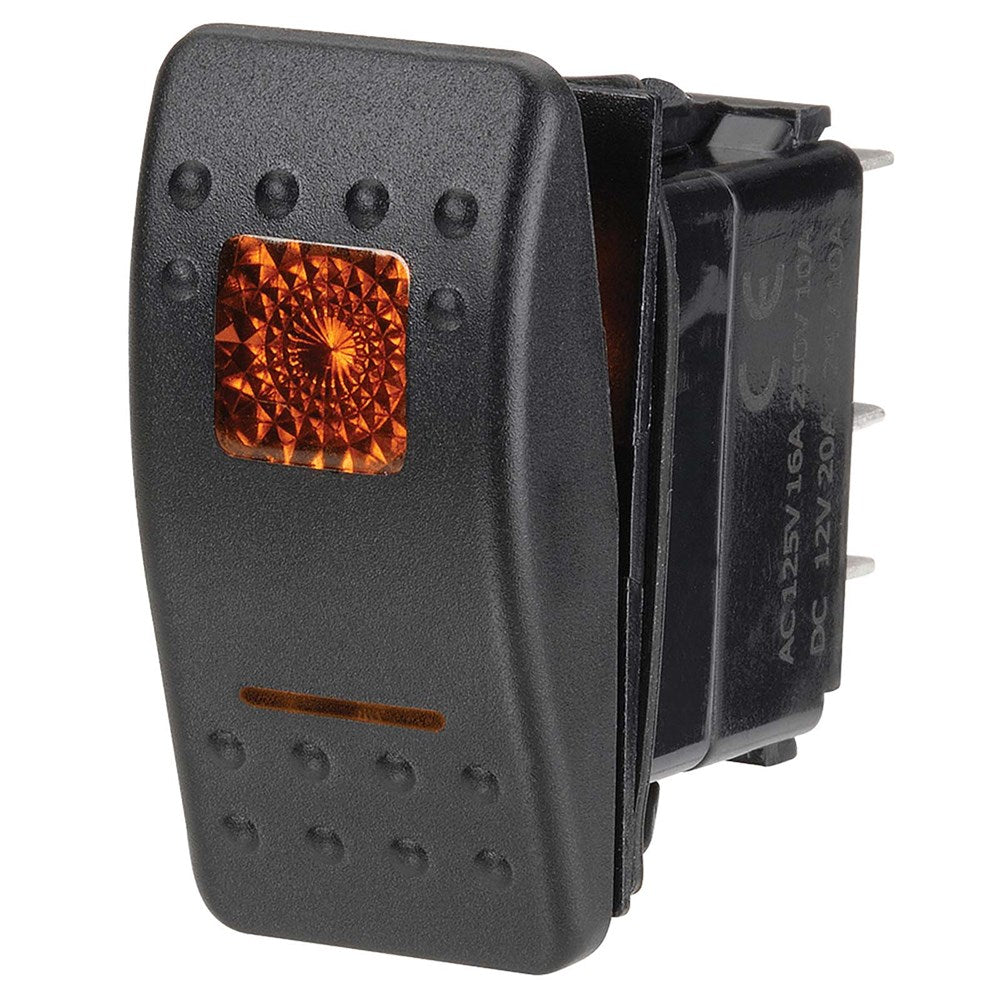 Narva 63122BL 12 Volt Illuminated Off/On Sealed Rocker Switch (Amber)