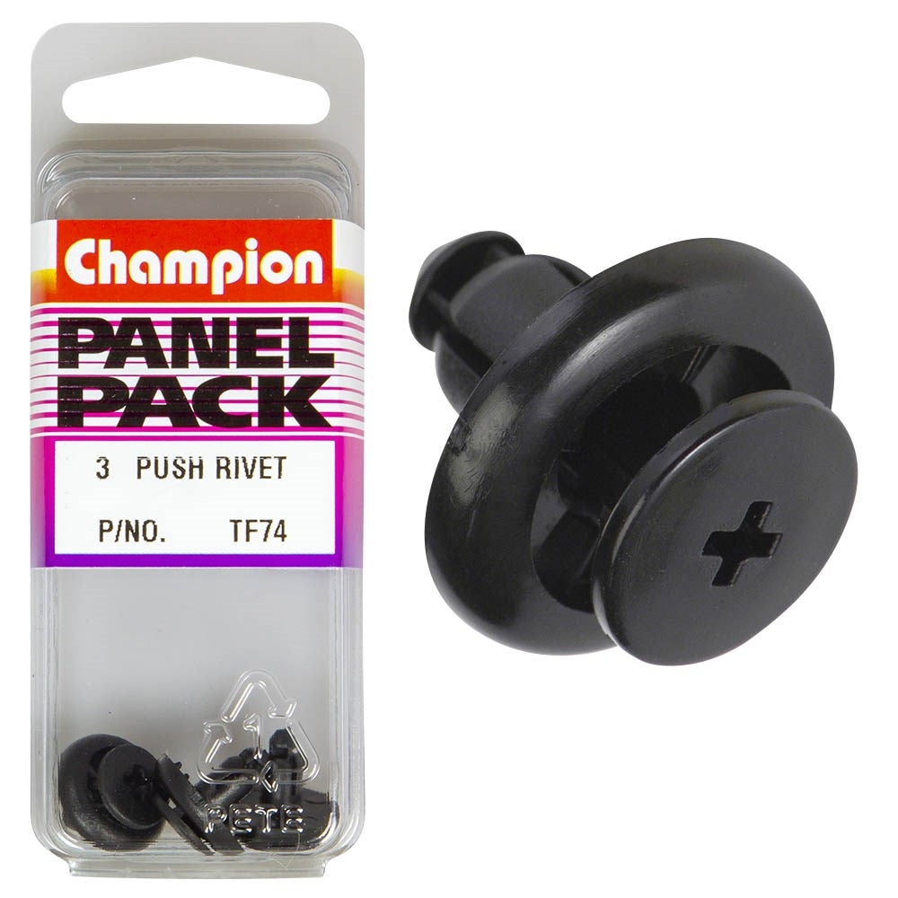 Champion Fasteners Push Rivets (15mm Head, 14mm Length, 5mm Stem ...