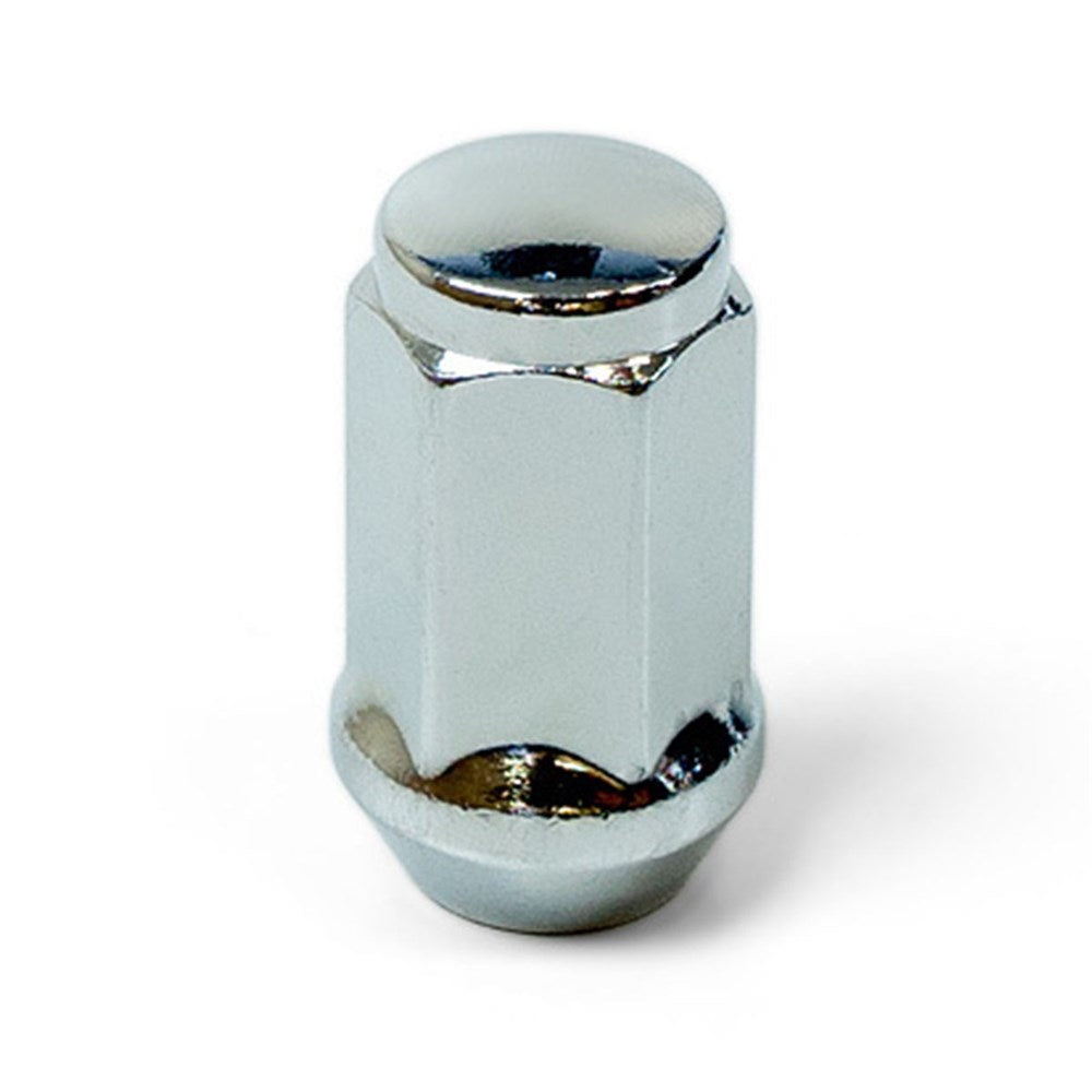 SAAS Single Wheel Nut - 40mm Length, Chrome, 1/2" Thread, Flat Head ...
