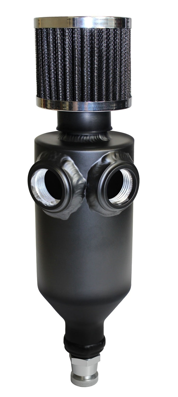 SAAS 500mL Capacity Baffled Oil Catch Can with Dual -12AN Ports - Black ...