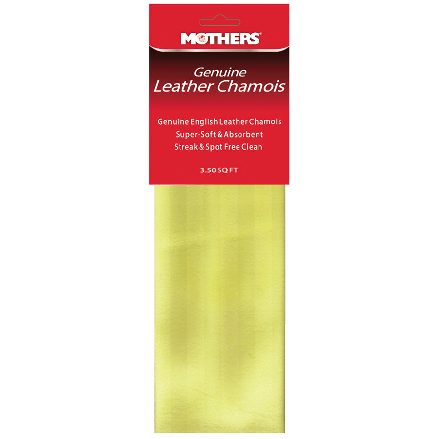 Mothers 3.5 Sq Ft Genuine Leather Chamois - 6720250 | Auto One