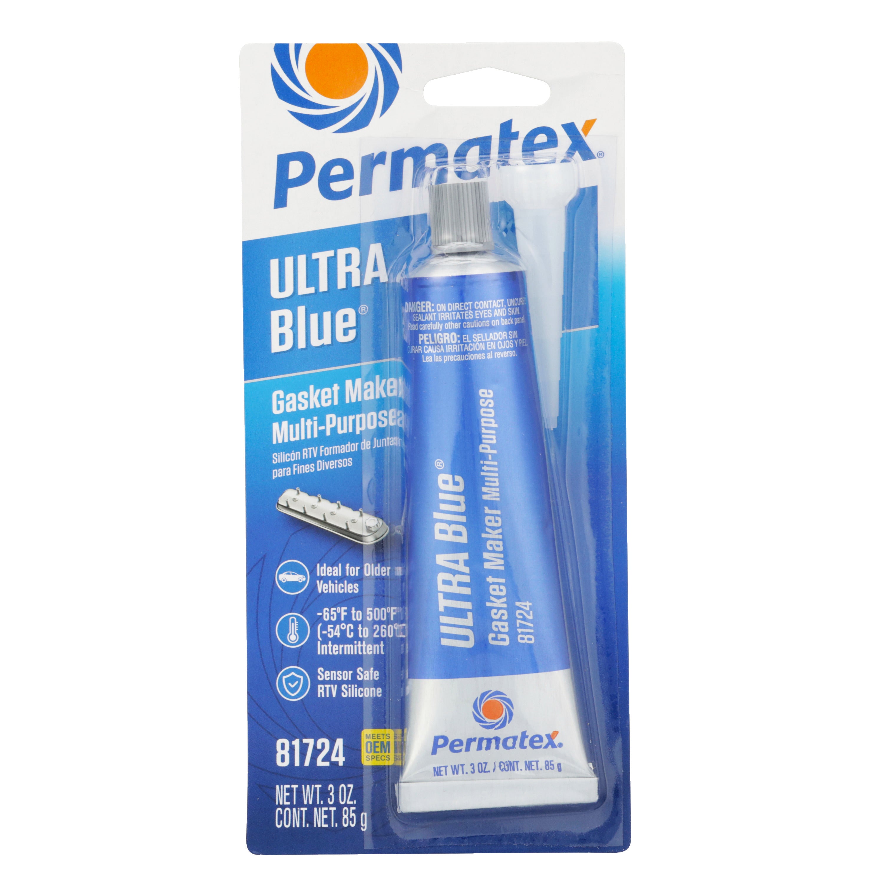 Permatex Ultra Blue RTV Silicone Gasket Maker - 85g - PX81724A | Auto One