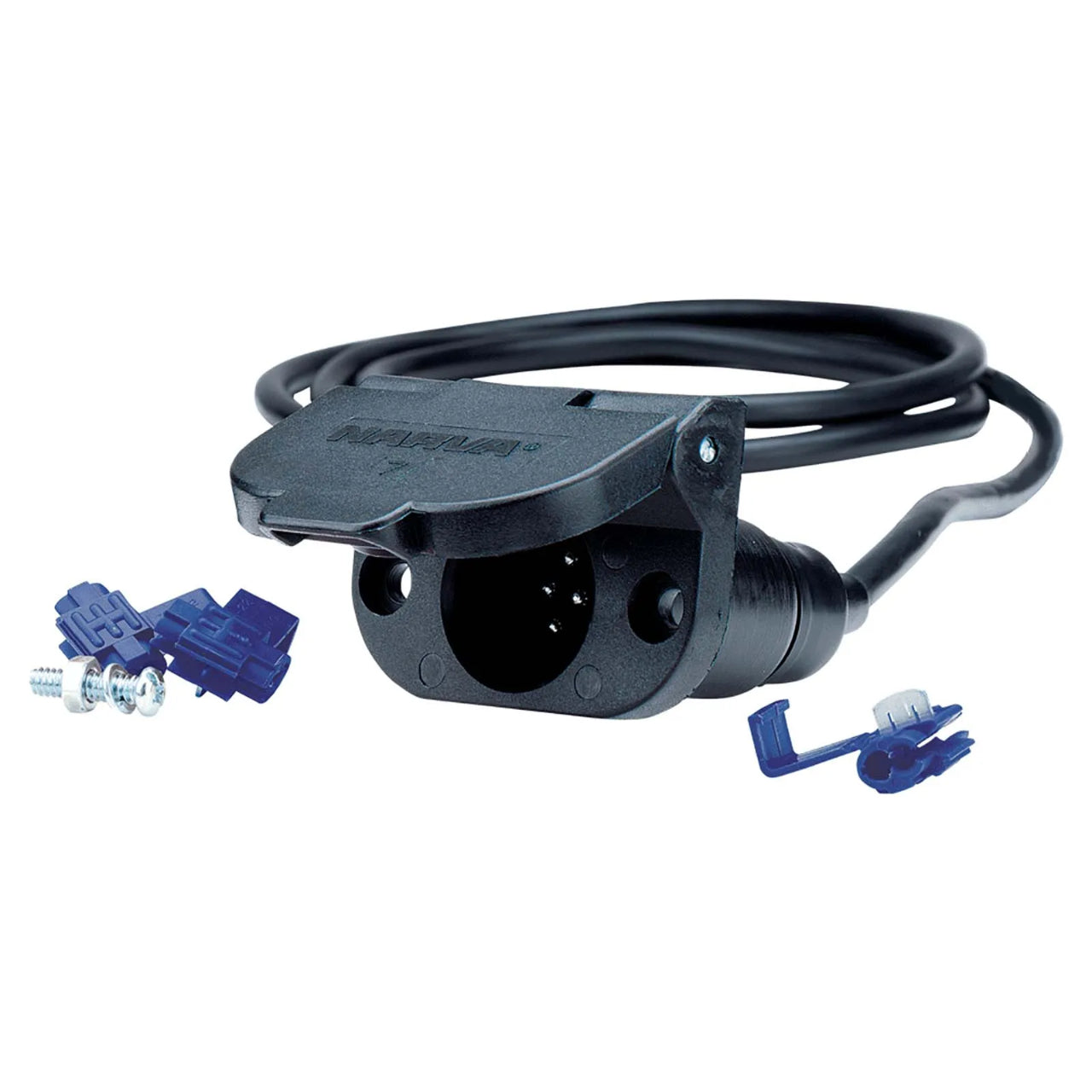 NARVA 82025BL Trailer Plug Connector Kit with Pigtail, Fasteners and ...