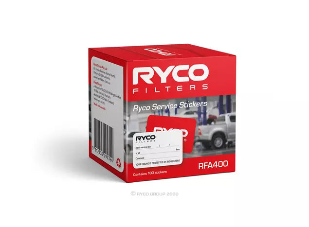 Ryco Lube Stickers With Dispenser - RFA400 | Auto One