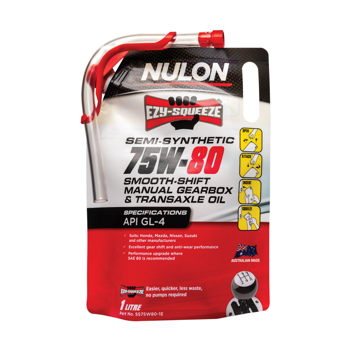 NULON SS75W80-1E Semi Synthetic 75W-80 Smooth Shift Manual Gearbox and ...