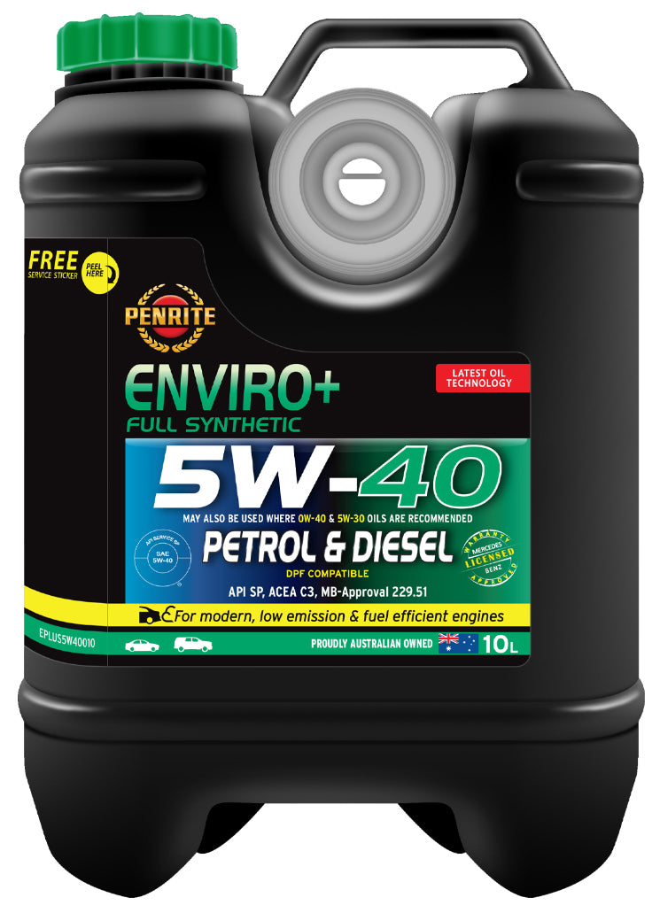 Penrite Enviro+ 5W-40 Full Synthetic Engine Oil 10L - EPLUS5W40010