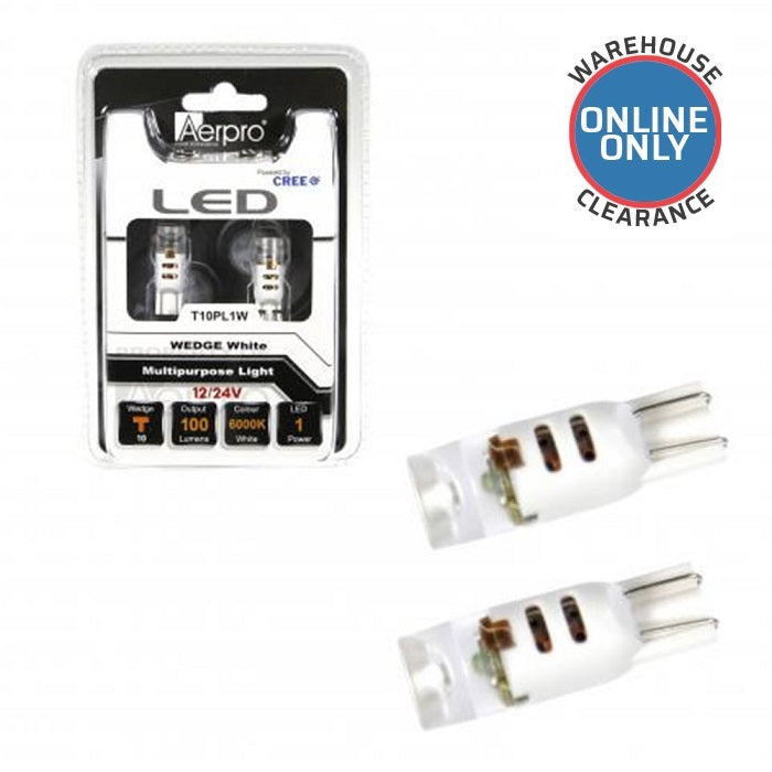 T10PL1W 1 X cree smd t10 wedge + diffuser - white