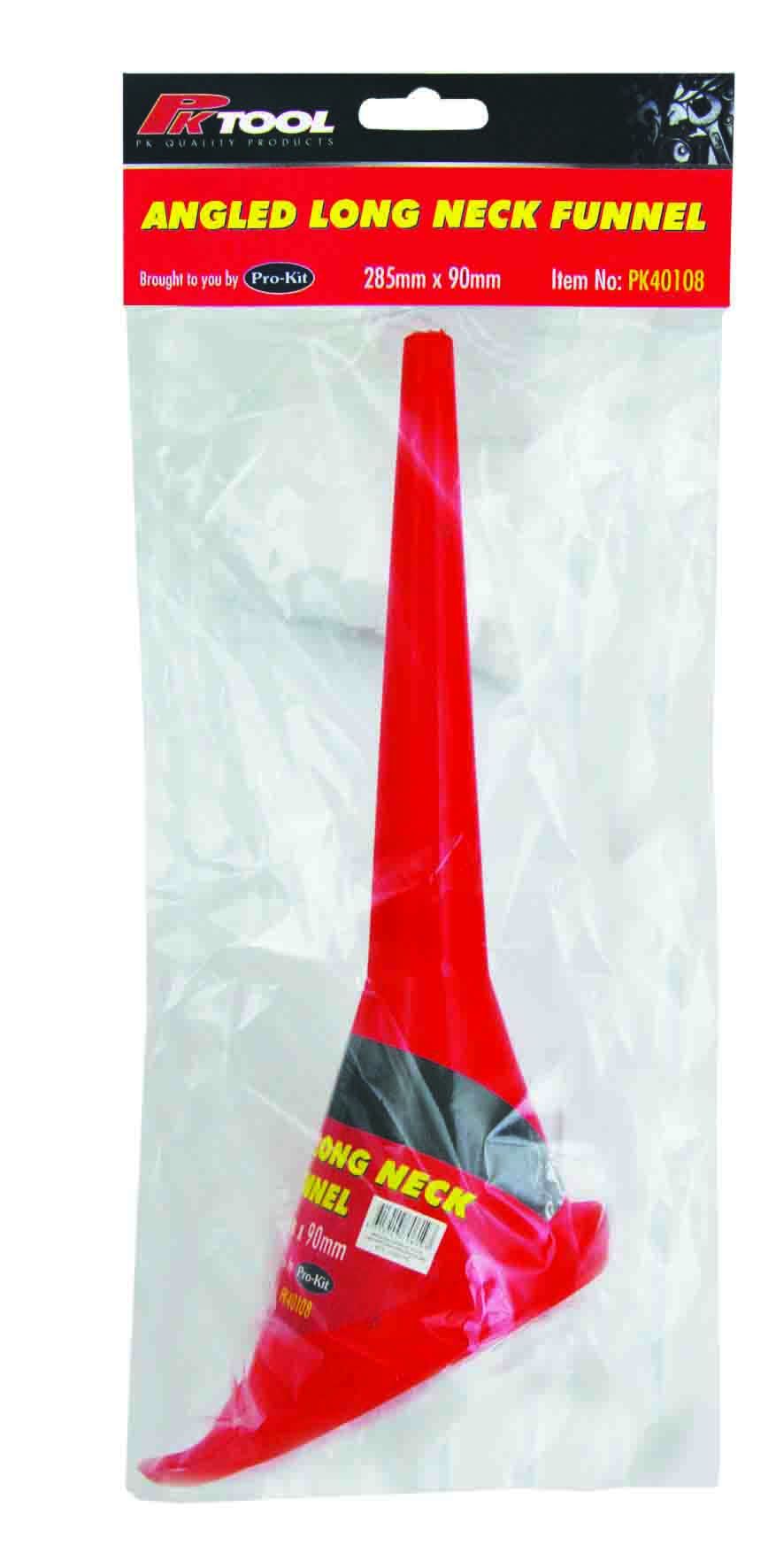 PKTool Angled Design 100mm Long Neck Funnel - PK40108 | Auto One