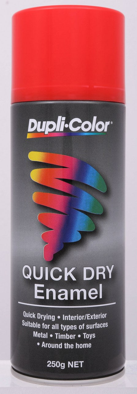 Dupli-Color Quick Dry Enamel Paint - Bright Red, 250g - CQDE4